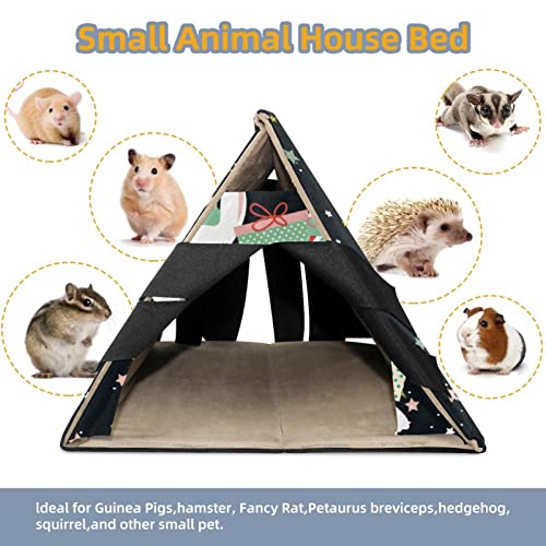 enheng Small Pet Hideout Cute Alpaca Carrying Hamster House Guinea Pig Playhouse for Dwarf Rabbits Hedgehogs Chinchillas