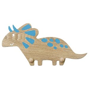 jfbav decorative wood wall hooks - cute animal dinosaur wall hooks for hats, clothes, keys, handkerchiefs, jackets and more