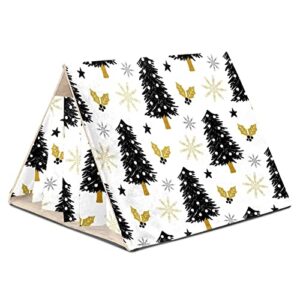 enheng small pet hideout christmas tree snowflakes pattern hamster house guinea pig playhouse for dwarf rabbits hedgehogs chinchillas