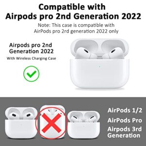 HATALKIN for Airpods Pro 2nd Generation Case Cover Women Men with Lanyard, for Airpods Pro 2 Case Cover 2022 Premium Silicone Skin Full Protective Case Cover for Airpods Pro 2nd Gen with Keychain