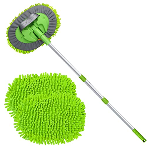 Tidy Monster Microfiber Car Wash Brush Mop Kit Mitt Sponge with Long Handle Car Cleaning Supplies Kit Duster Washing Car Tools Accessories