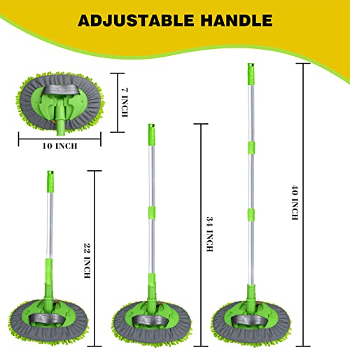 Tidy Monster Microfiber Car Wash Brush Mop Kit Mitt Sponge with Long Handle Car Cleaning Supplies Kit Duster Washing Car Tools Accessories