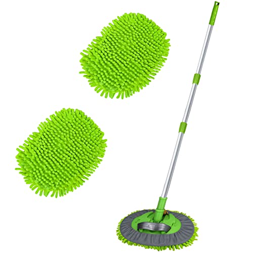 Tidy Monster Microfiber Car Wash Brush Mop Kit Mitt Sponge with Long Handle Car Cleaning Supplies Kit Duster Washing Car Tools Accessories