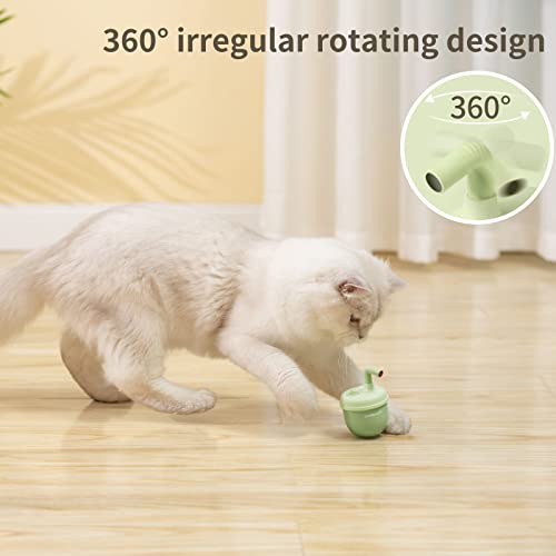 MayMaw Bubble Cat Laser Toy - Automatic Cat Toy with Tumbler Design, Interactive Cat Toy with Catnip/Treat Storage, Fast & Slow Mode for Small to Large Cats Indoor Play