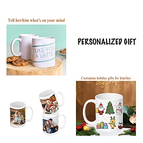 Holywarm Sublimation Mugs, White Coffee Mugs 11oz Sublimation Coffee Mugs AAA Coating Ceramic Mugs with Large Handle, Sublimation Blanks White Mugs Coffee Mug Set with Gift Boxes (36)