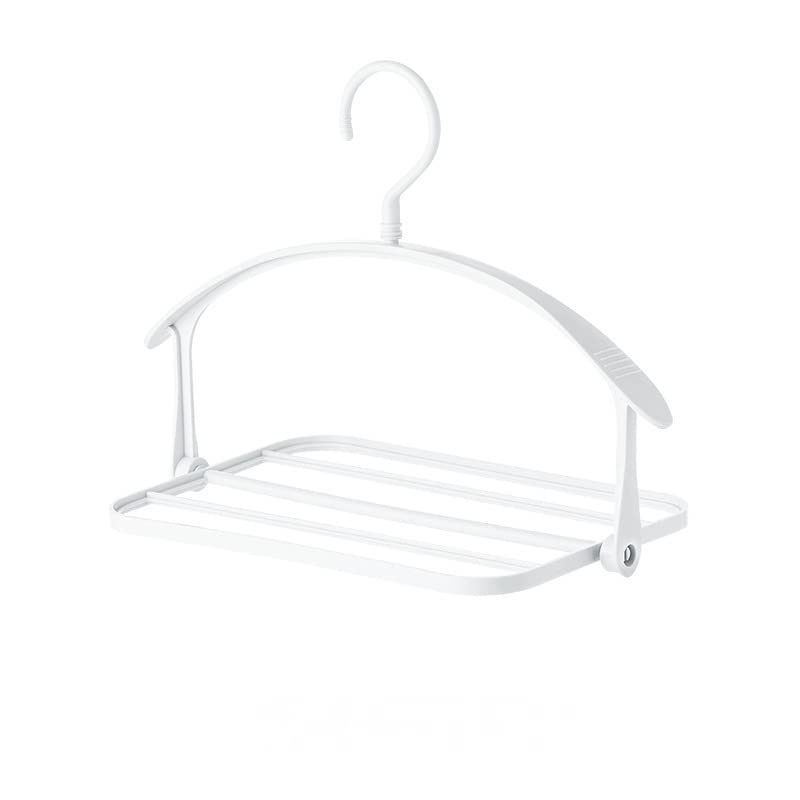 2 Multi-Functional Multi-Layer Reversible Drying Rotating Hangers for Household use, Widened Shoulders, Thickened Storage Folding Pants Rack, Dry and Wet-White