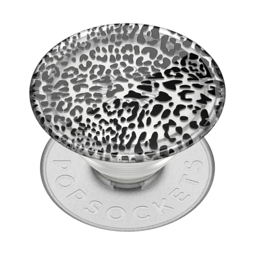 PopSockets Plant-Based Phone Grip with Expanding Kickstand, Eco-Friendly PopSockets for Phone - Translucent Black Leopard