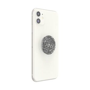 PopSockets Plant-Based Phone Grip with Expanding Kickstand, Eco-Friendly PopSockets for Phone - Translucent Black Leopard