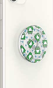 PopSockets Plant-Based Phone Grip with Expanding Kickstand, Eco-Friendly PopSockets for Phone - Translucent 8 Bit Frogs