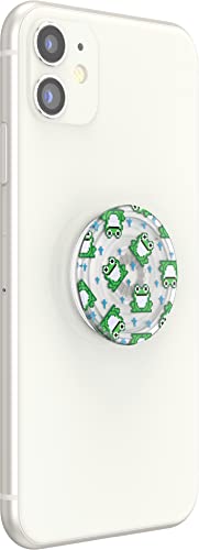 PopSockets Plant-Based Phone Grip with Expanding Kickstand, Eco-Friendly PopSockets for Phone - Translucent 8 Bit Frogs