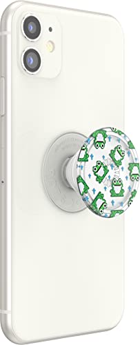 PopSockets Plant-Based Phone Grip with Expanding Kickstand, Eco-Friendly PopSockets for Phone - Translucent 8 Bit Frogs