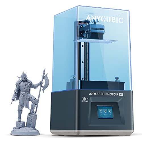 ANYCUBIC Resin 3D Printer Bundle, Photon D2 and DLP Caftsman Resin (White, 1000g)