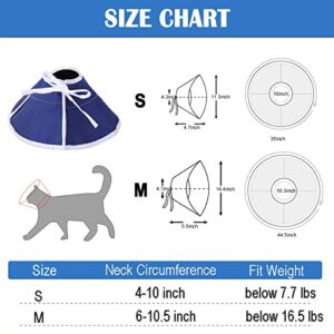 NonwovenEco Soft Recovery Cat Cone Collar, Dog Neck Donut Collar After Surgery, Protect The Wound Stop Licking. Easy Eating & Drinking. for Pets up to 10'' Neck Circumference (M)