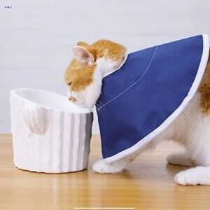 NonwovenEco Soft Recovery Cat Cone Collar, Dog Neck Donut Collar After Surgery, Protect The Wound Stop Licking. Easy Eating & Drinking. for Pets up to 10'' Neck Circumference (M)