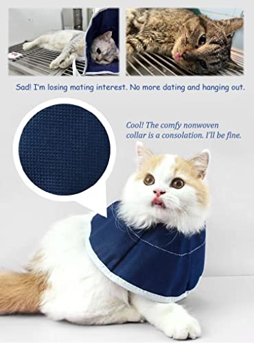 NonwovenEco Soft Recovery Cat Cone Collar, Dog Neck Donut Collar After Surgery, Protect The Wound Stop Licking. Easy Eating & Drinking. for Pets up to 10'' Neck Circumference (M)