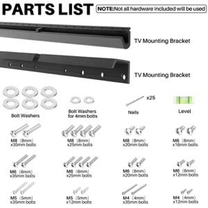 No Stud TV Mount, Wall TV Bracket Hanger for 12-55 inch Flat Screen TVs, No Drill, No Anchors, 1 Minute Install, All Hardware Included