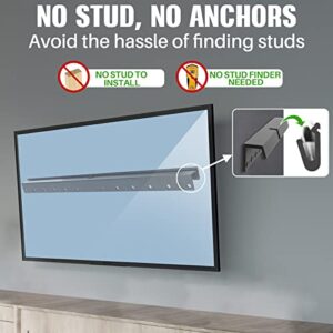 No Stud TV Wall Mount, Compatible with All Brands 32-75 inch Smart TVs, All Hardware Included No Drill, No Anchors TV Wall Bracket Hanger, Easy Install