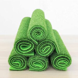 4Pcs Chicken Nesting Box Pads, Artificial Grass Rug Carpets Nest Box Bedding for Chicken Coop Pet (12*12 inch)