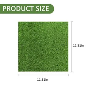 4Pcs Chicken Nesting Box Pads, Artificial Grass Rug Carpets Nest Box Bedding for Chicken Coop Pet (12*12 inch)