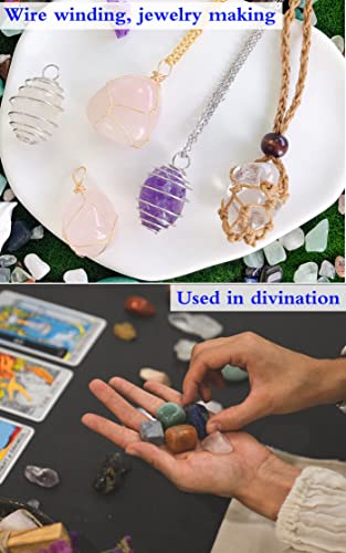 Fluorite Aquarium Gravel Rocks Natural Tumbled Healing Crystal Chips and 7 Chakra Tumbled Polished Natural Healing Crystals Stones Bulk Stones Crystal