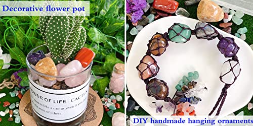 Fluorite Aquarium Gravel Rocks Natural Tumbled Healing Crystal Chips and 7 Chakra Tumbled Polished Natural Healing Crystals Stones Bulk Stones Crystal