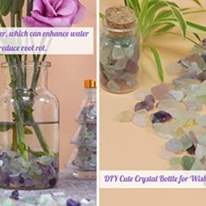 Fluorite Aquarium Gravel Rocks Natural Tumbled Healing Crystal Chips and 7 Chakra Tumbled Polished Natural Healing Crystals Stones Bulk Stones Crystal