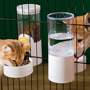 2 PCS Pet Dog Cat Hanging Automatic Feeders Drinking Bowls 40oz,Auto Gravity Pet Feeder and Water Set,Cage Pet Feeding Bowls Dispenser for Cats Dogs Puppy, Rabbit Hamsters Chinchilla Hedgehog Ferret