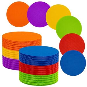 sukh 30 pcs carpet spot markers - carpet spots for classroom carpet floor 4 inch circle dots markers 6 colors floor dot for decoration elementary teachers student kindergarten yoga standing