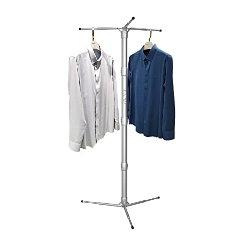 GWIYEE Aluminum Collapsible Clothing Rack, Porbatle Clothes Drying Rack, Laundry Drying Rack, Foldable Clothes Rack