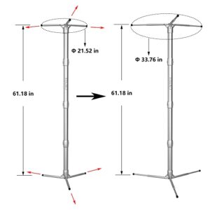 GWIYEE Aluminum Collapsible Clothing Rack, Porbatle Clothes Drying Rack, Laundry Drying Rack, Foldable Clothes Rack