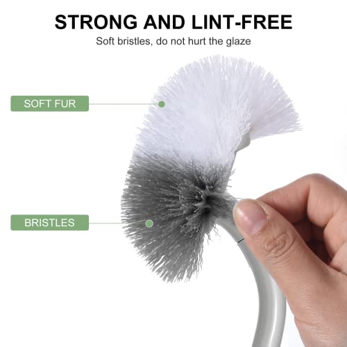 SetSail Toilet Brush Compact Size Toilet Bowl Brush and Holder Curved Handle Small Size Toilet Brushes for Bathroom Dense and Durable Toilet Cleaner Brush for Deep Cleaning