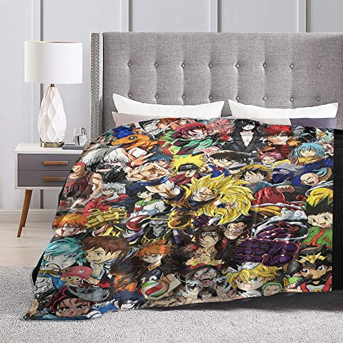 Anime Characters Super Soft Flannel Throw Blanket Warm Cozy Flannel Blanket Lightweight Shaggy Air Conditioner Blankets Apply to Couch Bed Office Etc Blanket 50"x40"¡­