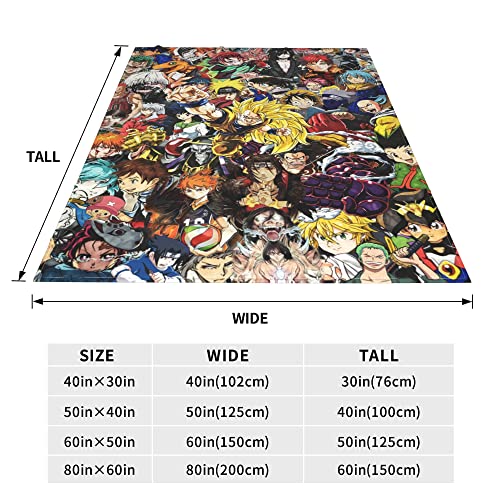 Anime Characters Super Soft Flannel Throw Blanket Warm Cozy Flannel Blanket Lightweight Shaggy Air Conditioner Blankets Apply to Couch Bed Office Etc Blanket 50"x40"¡­