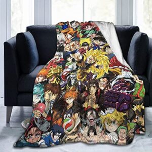 Anime Characters Super Soft Flannel Throw Blanket Warm Cozy Flannel Blanket Lightweight Shaggy Air Conditioner Blankets Apply to Couch Bed Office Etc Blanket 50"x40"¡­