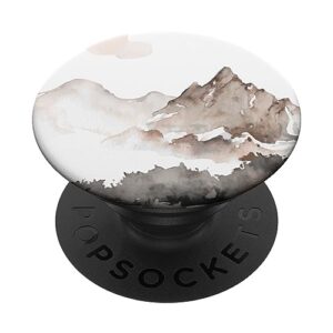 watercolor mountains landscape popsockets standard popgrip