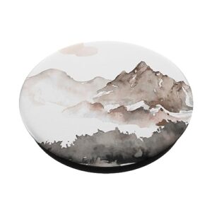 Watercolor Mountains Landscape PopSockets Standard PopGrip