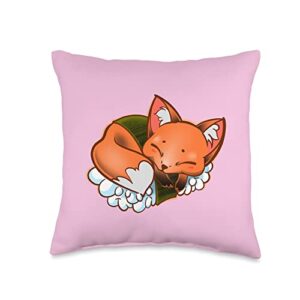 kids designs by content design studio little fox, sushi, girl, boy, children, kawaii cult throw pillow, 16x16, multicolor