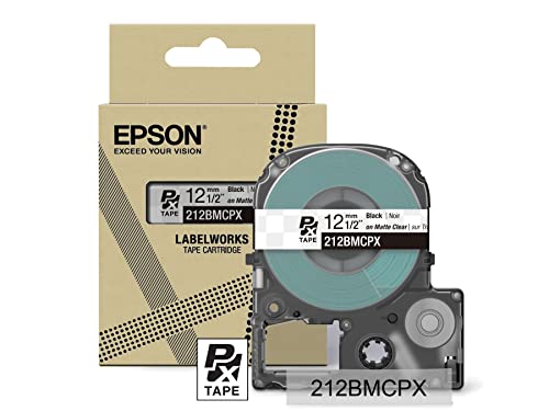 Epson LabelWorks InvisiLabels Bundle - 2 Clear 1/2" (12mm) Tapes - 212BMCPX, 212WMCPX