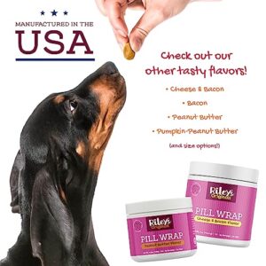 Riley's Pill Wrap for Dogs - Delicious Cheese & Bacon Flavored Pill Paste /Wrap Pills, Capsules, Tablets in a Pocket or Pouch to Mask The Taste & Make Pill Time Fun - 4.2 oz