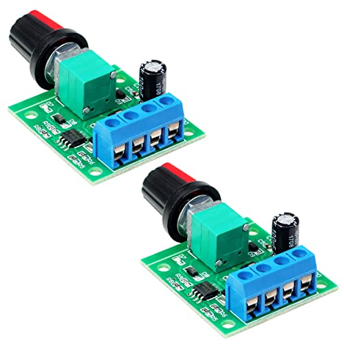 2PCS Mini DC Motor PWM Speed Controller DC 5V-35V 5A Speed Adjustable Switch Module PWM DC Motor Speed Switch Controller LED Volt Regulator