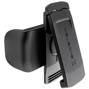 ghostek universal holster with 360-degree swivel belt clip and built-in kickstand designed to fit any phone or case up to 3.7-in wide with rubberized sides to keep your device secure (2nd-gen) (black)