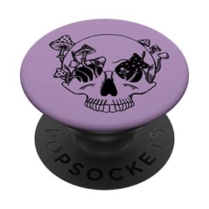 mushroom skull - soft purple popsockets swappable popgrip