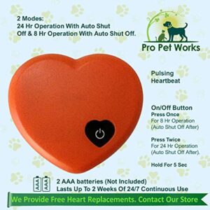 Pro Pet Works Puppy Heartbeat Toy-Calming Plush Stuffed Animal Dog Toy with Heartbeat for Relief of Separation Anxiety-Calming Behavioral Sleeping Aid Crate Training-Cuddle Pup