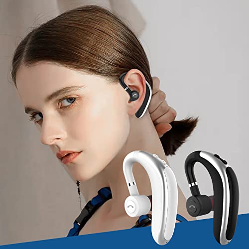 Single Ear Bluetooth Headset, Wireless Bluetooth Earbuds 5.0 in Ear Wireless Car Driving Headset Single Handfree Headphone with Microphone