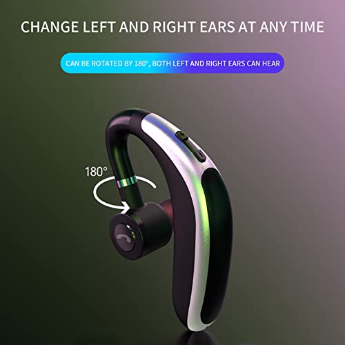 Single Ear Bluetooth Headset, Wireless Bluetooth Earbuds 5.0 in Ear Wireless Car Driving Headset Single Handfree Headphone with Microphone