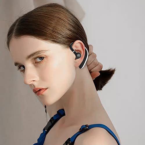 Single Ear Bluetooth Headset, Wireless Bluetooth Earbuds 5.0 in Ear Wireless Car Driving Headset Single Handfree Headphone with Microphone