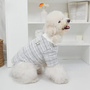 MESHEEN Elegant Premium Dog Shirt for Puppy and Cat Made of Soft Breathable Stretch Customized Fabric, Dog Clothes Use Mid Collar Short Sleeve Design Make Your Pet More Cute and Fashion