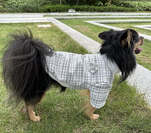 MESHEEN Elegant Premium Dog Shirt for Puppy and Cat Made of Soft Breathable Stretch Customized Fabric, Dog Clothes Use Mid Collar Short Sleeve Design Make Your Pet More Cute and Fashion