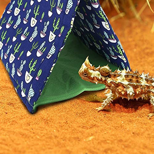 DONGKER Reptile Sleeping Bag, Bearded Dragon Tent Hide Soft Reptile Sleeping Tent with 3 Suction Cups for Lizard Bearded Dragon Leopard Gecko