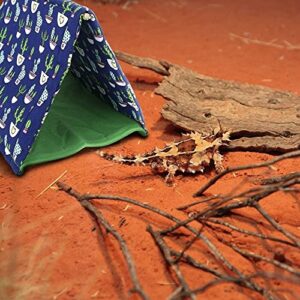 DONGKER Reptile Sleeping Bag, Bearded Dragon Tent Hide Soft Reptile Sleeping Tent with 3 Suction Cups for Lizard Bearded Dragon Leopard Gecko